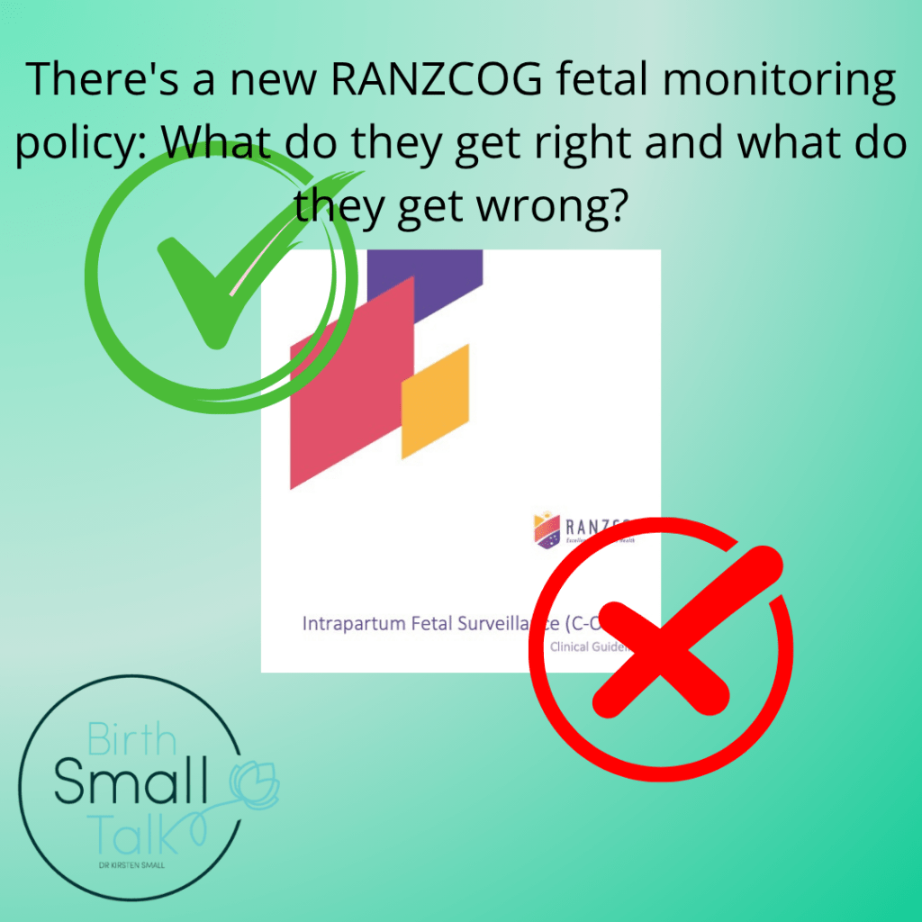 There’s a new RANZCOG fetal monitoring policy: What do they get right ...